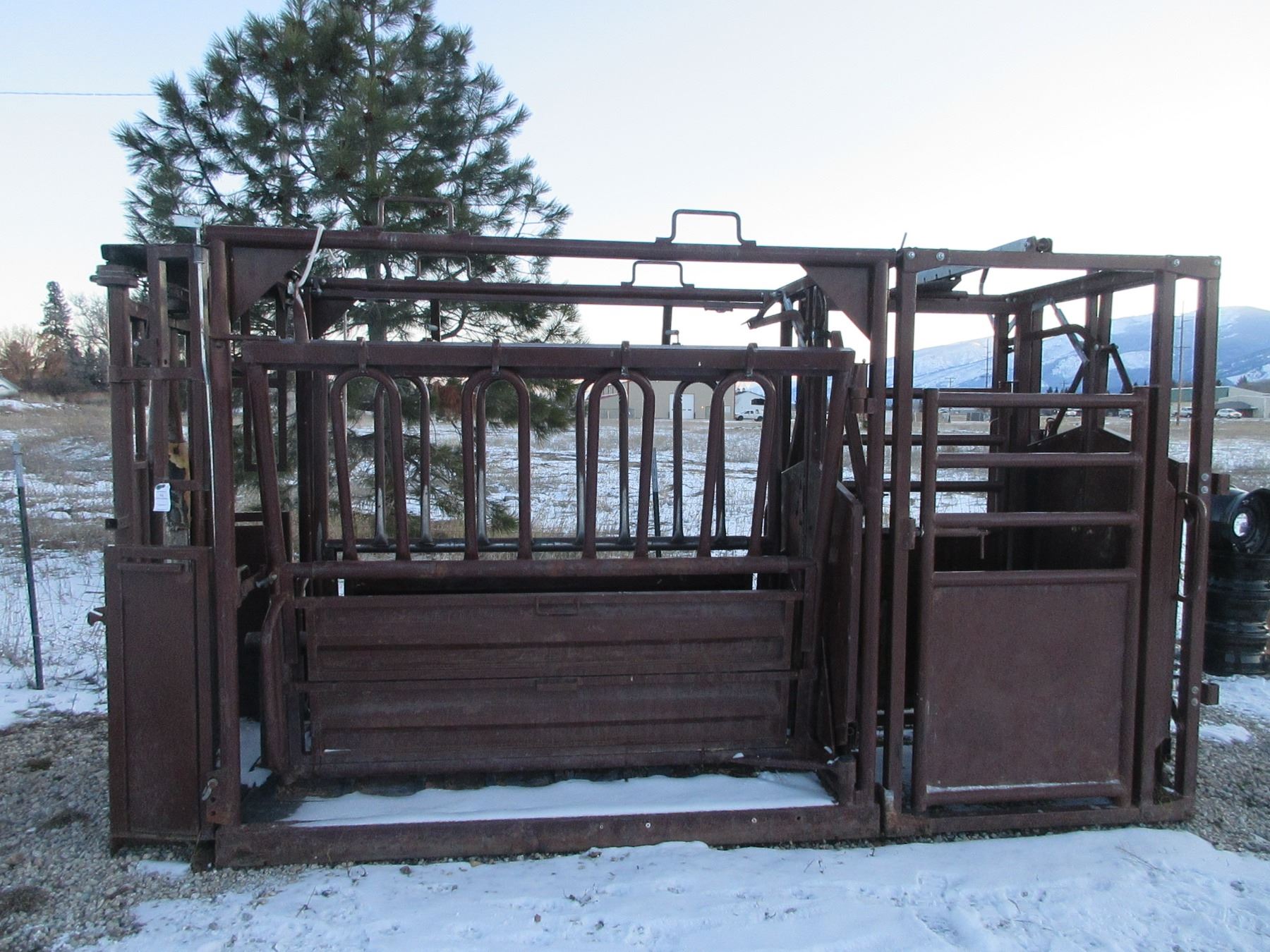 Hiqual Livestock Chute- Adjustable- Scissor Gate- Access Gates On Both ...
