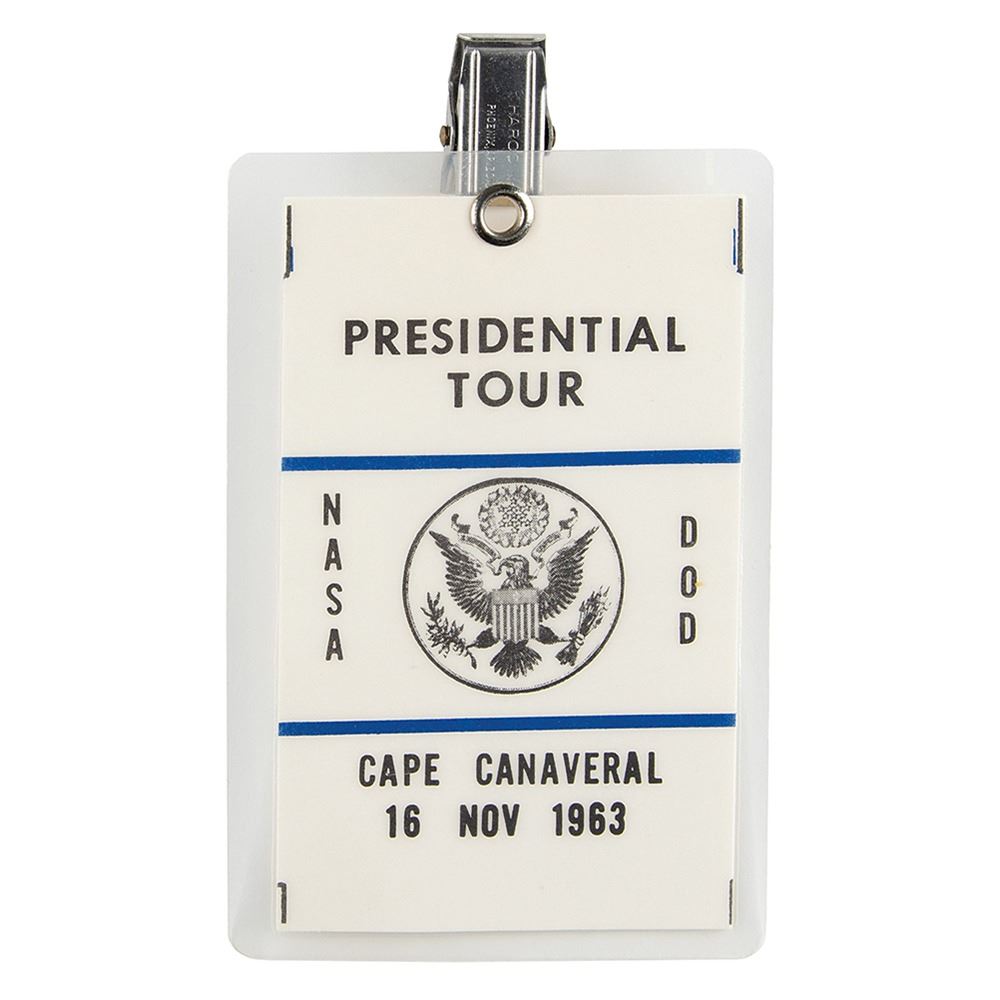 Kurt H. Debus's Personally Worn NASA 1963 Presidential Visit Badge