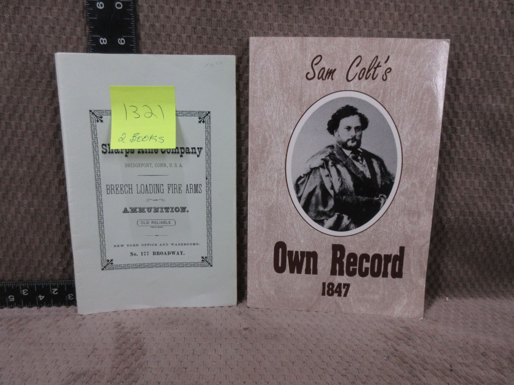 2 Gun Books - Sharps Rifle Co., Sam Colt's Own Record 1847