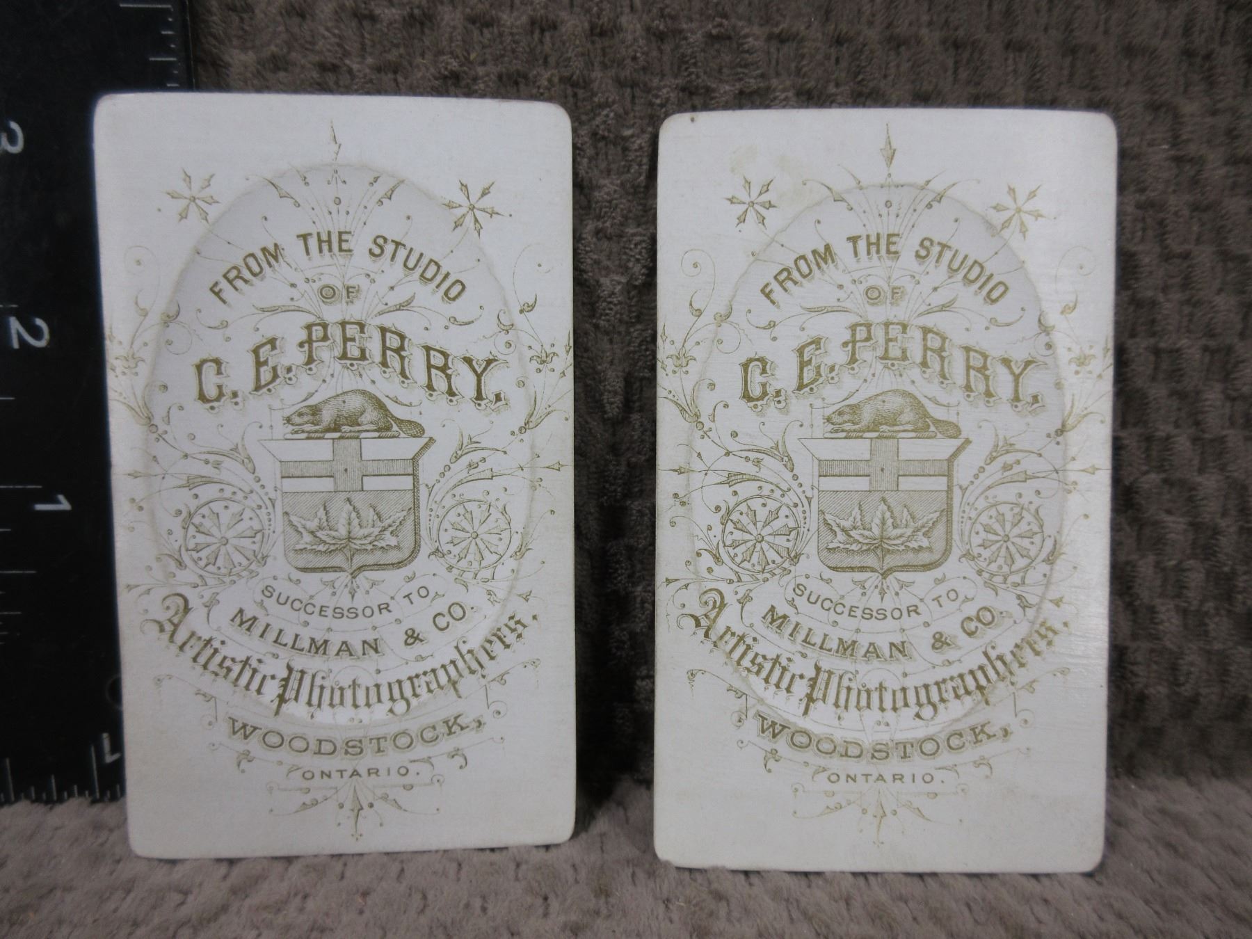 2 Vintage Photographs - From the Studio of C.E.Perry