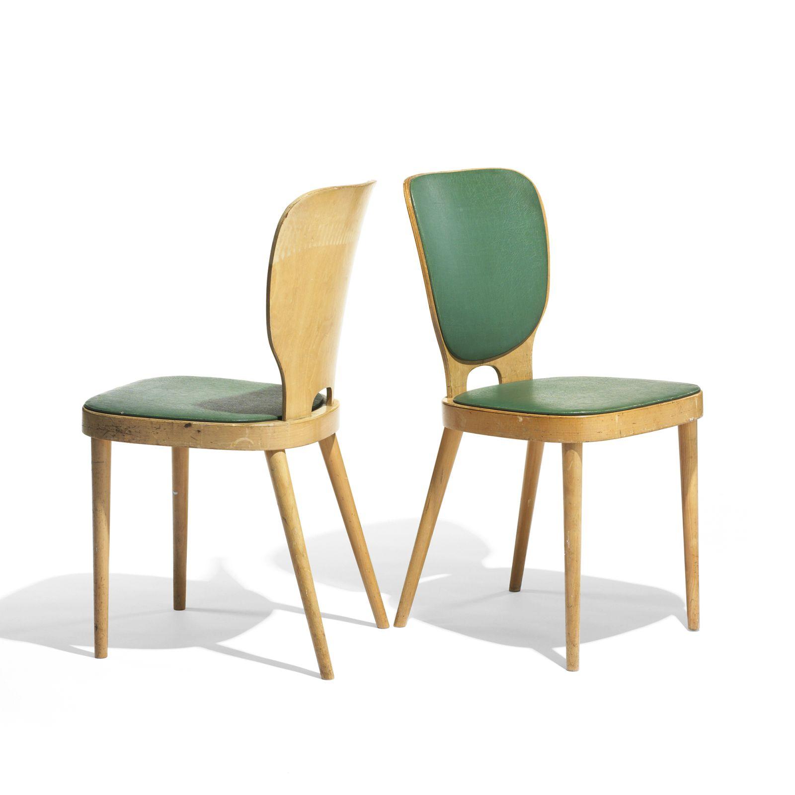 Max Bill side chairs, pair