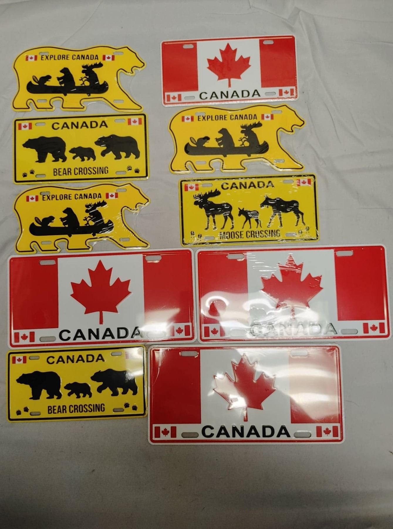 10 Canadian Style License Plates