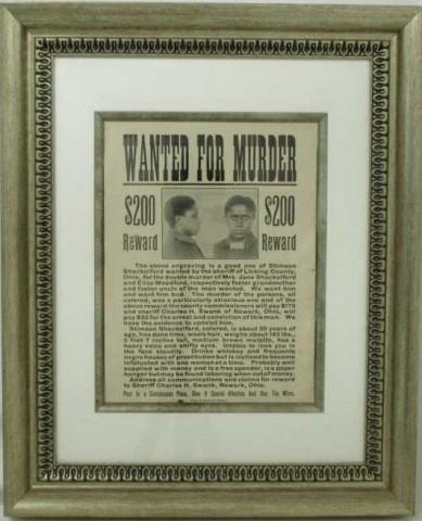 An Original wanted for murder poster