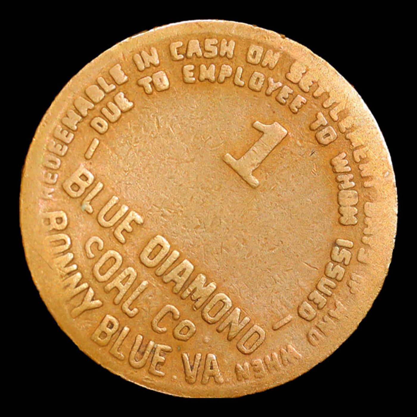 Blue Diamond Coal 1c Company Token Grades xf