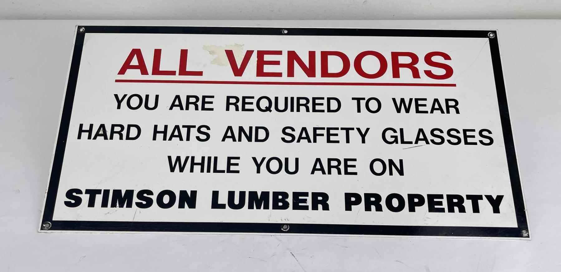 Montana Stimpson Lumber Co Sign