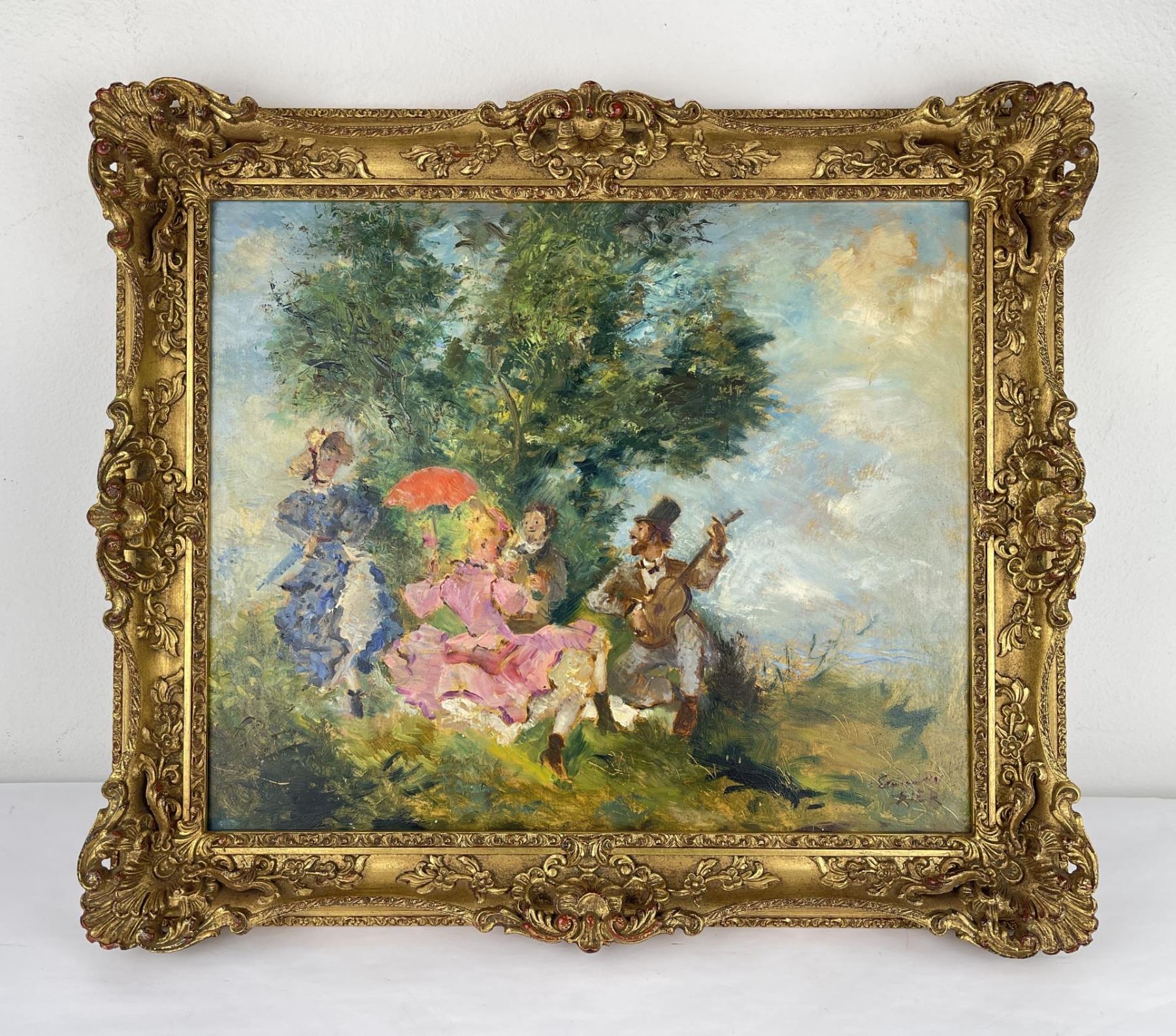 Erhard Amadeus Dier Oil on Board Painting