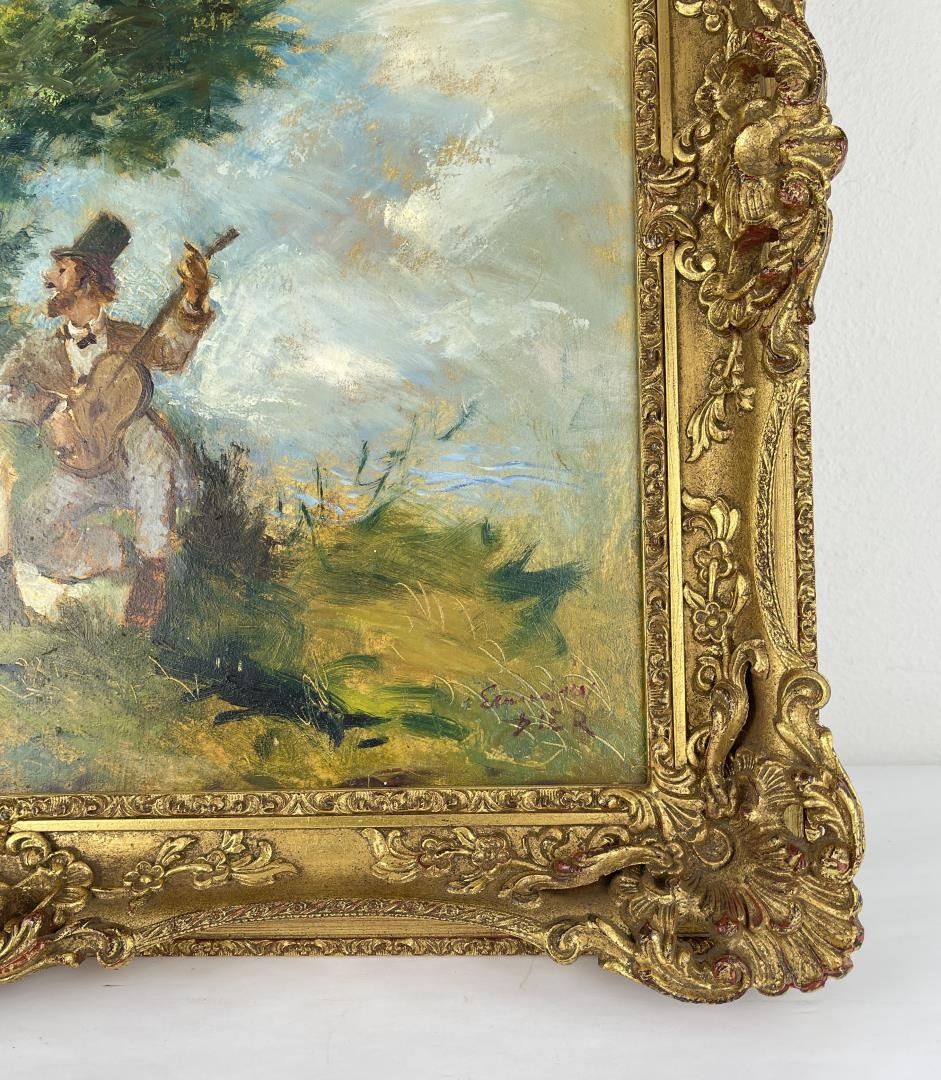 Erhard Amadeus Dier Oil on Board Painting