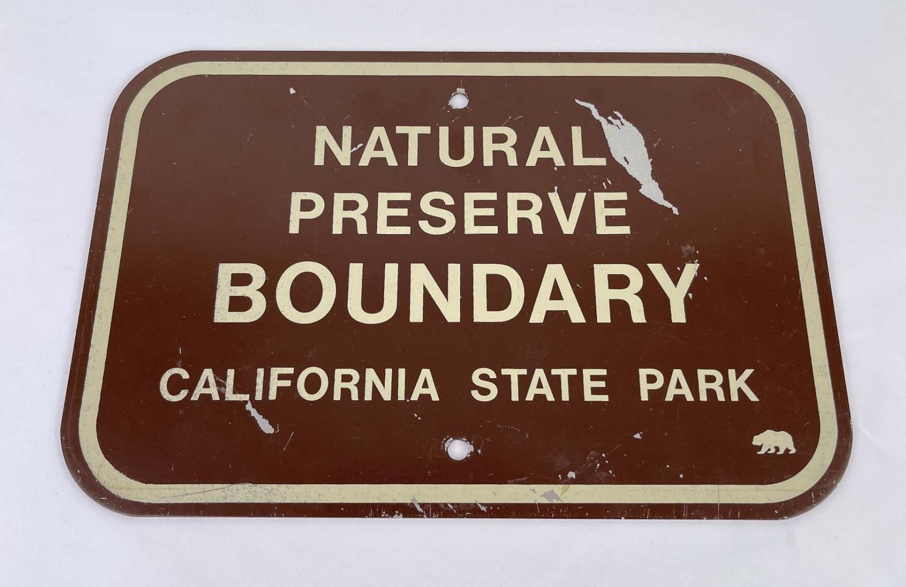 Natural Preserve Boundary Sign California