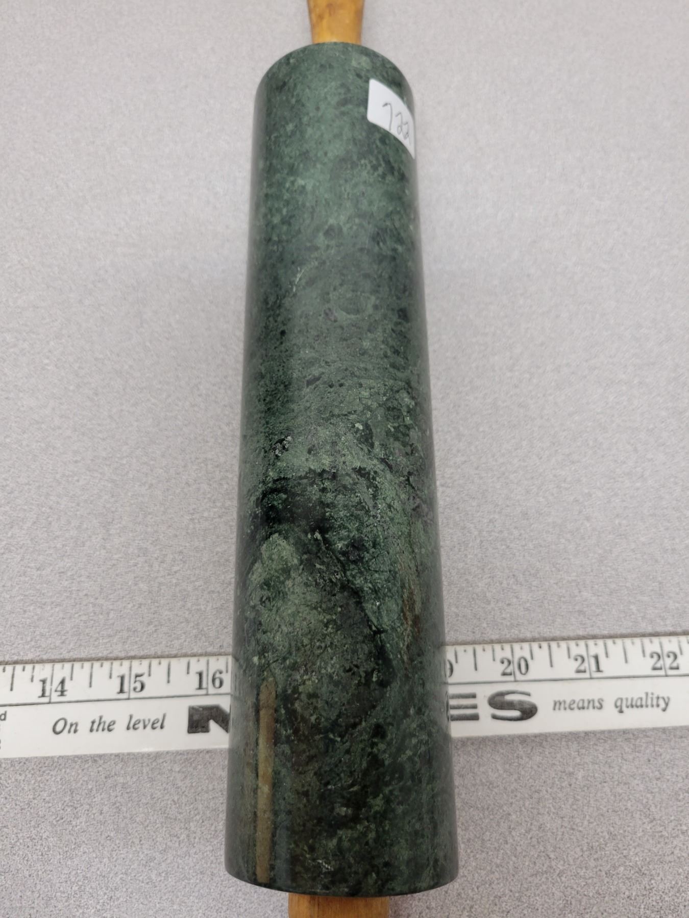 Green 'Granite' rolling pin