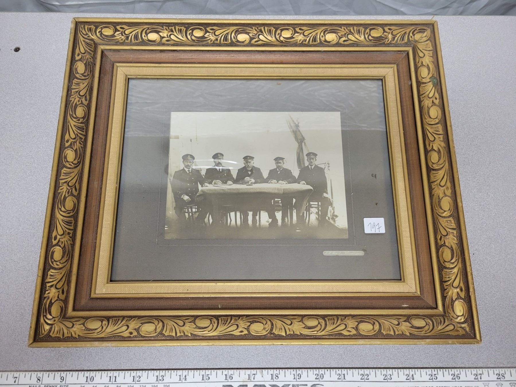 WWI real photo - black & white - Navy officers on WWI - "The U.S.S ...