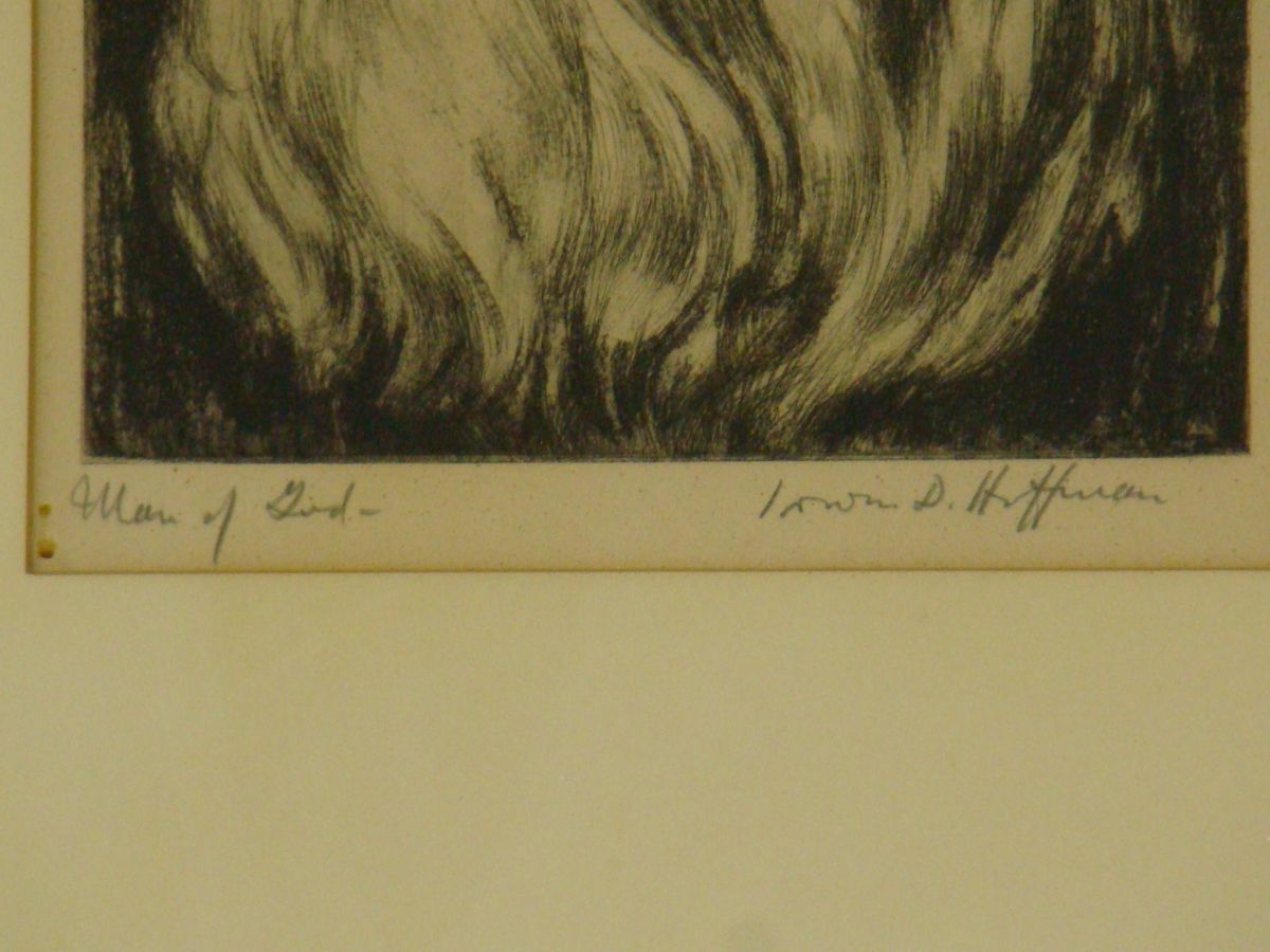 Irwin D. Hoffman Etching - Man of God