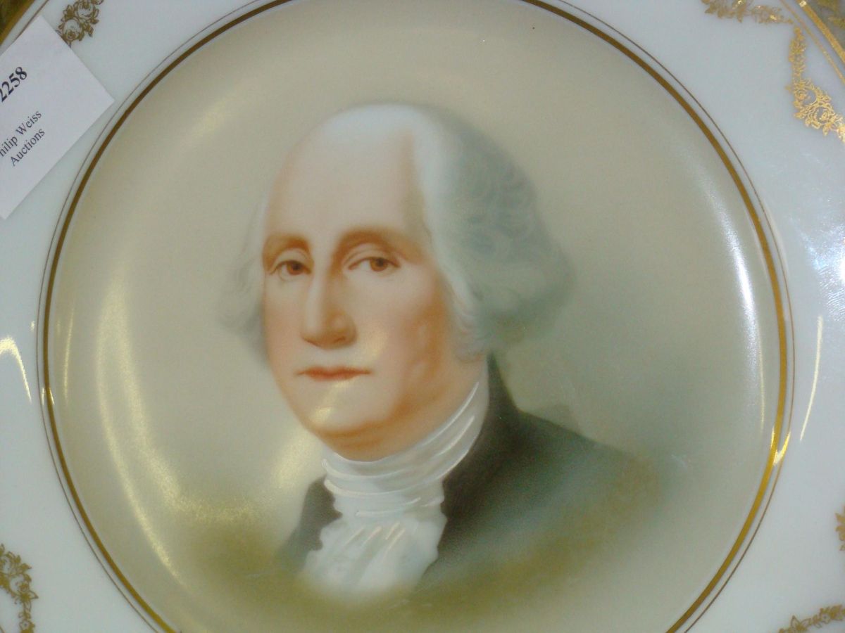 Tatler Porcelain Portrait Plate George Washington