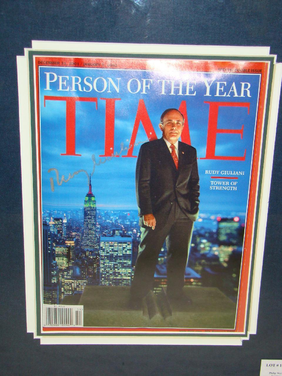 Rudy Giuliani Autographed Time Magazine