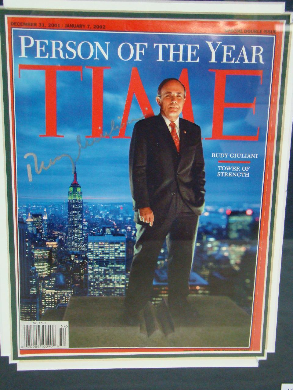 Rudy Giuliani Autographed Time Magazine