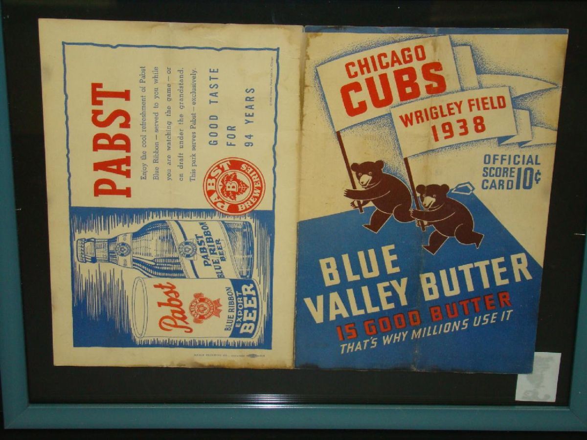 1938 Chicago Cubs Signed Score Card.
