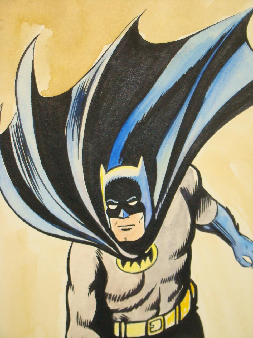 Batman Original Art 1966 Davco Wood Plaque