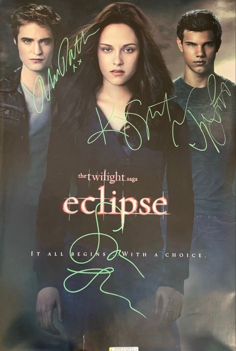 Signed The Twilight Saga: Eclipse Movie Poster