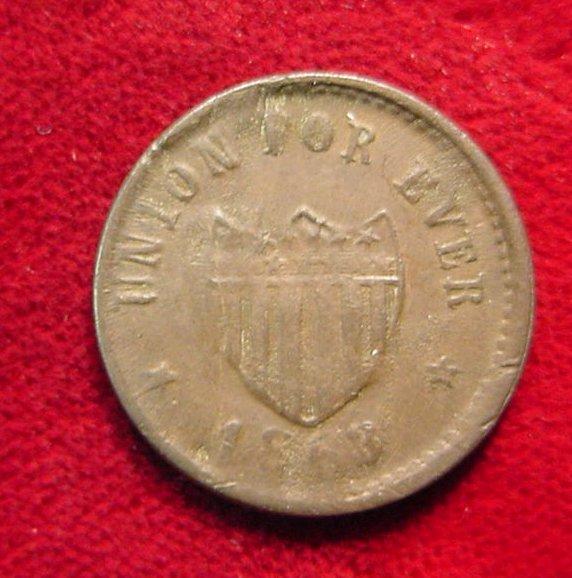1863 Union For Ever Civil War Token.