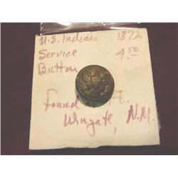 1872 US Indian Wars Service Button