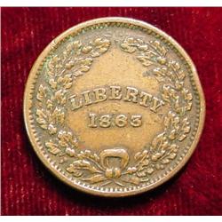 1863 Civil War Token "Liberty" "Union"