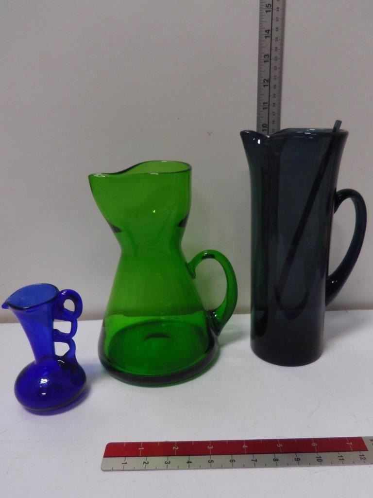 Misc. Vintage Colored Glass Jugs