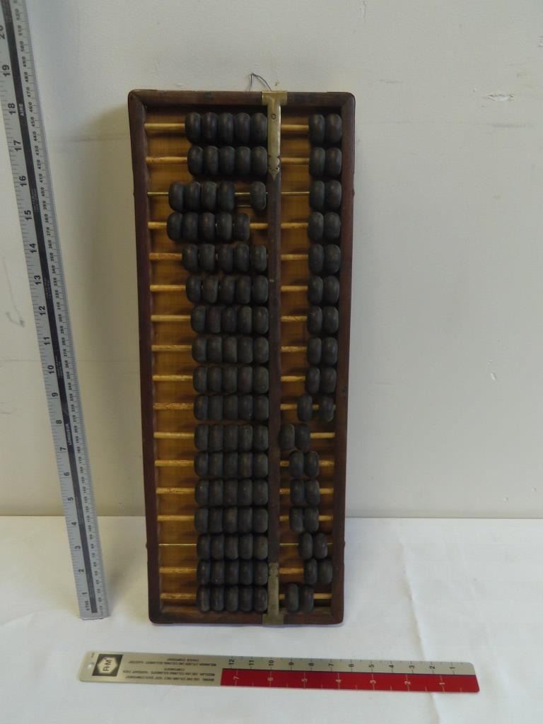 Large Wooden Primitive Calculator