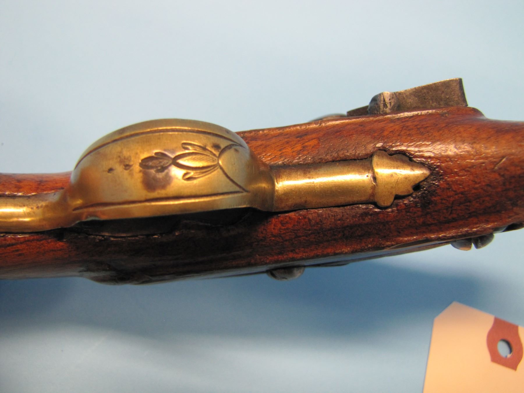 ANTIQUE: Flintlock pistol, maker uknown, brass hardware, lock unmarked ...