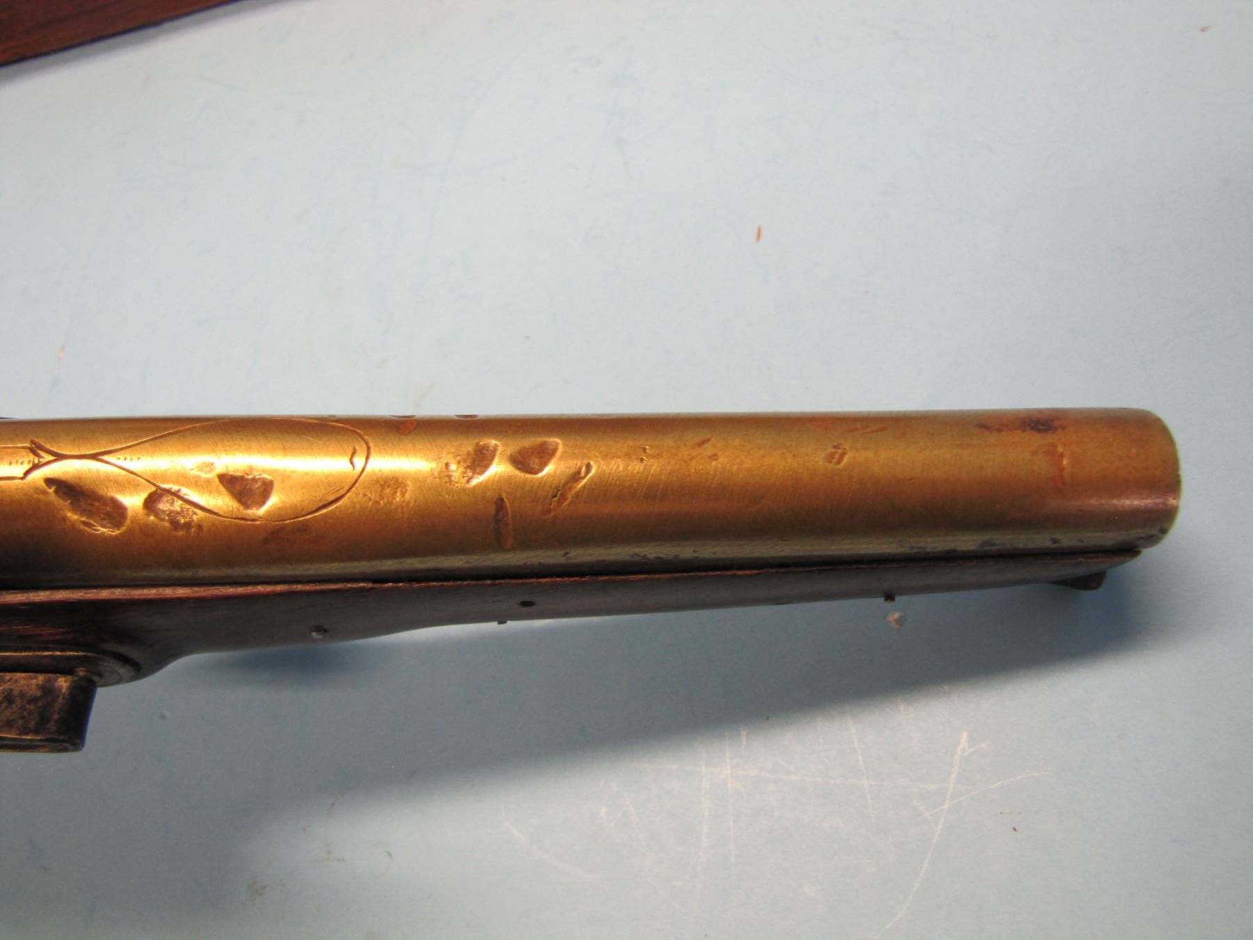 ANTIQUE: John Walker Flintlock English trade pistol;.60 calibre; lock ...