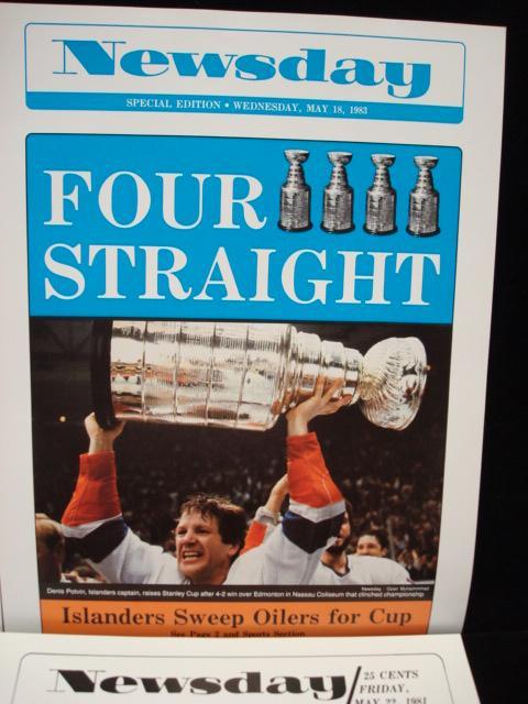 NEWSDAY Copies of Islanders Four Stanley Cup Wins: