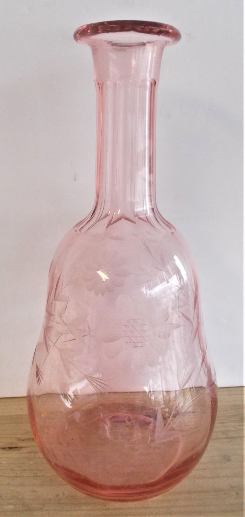 Pink Cornflower Crystal Vase