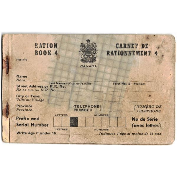 Canadian Ration Book 4