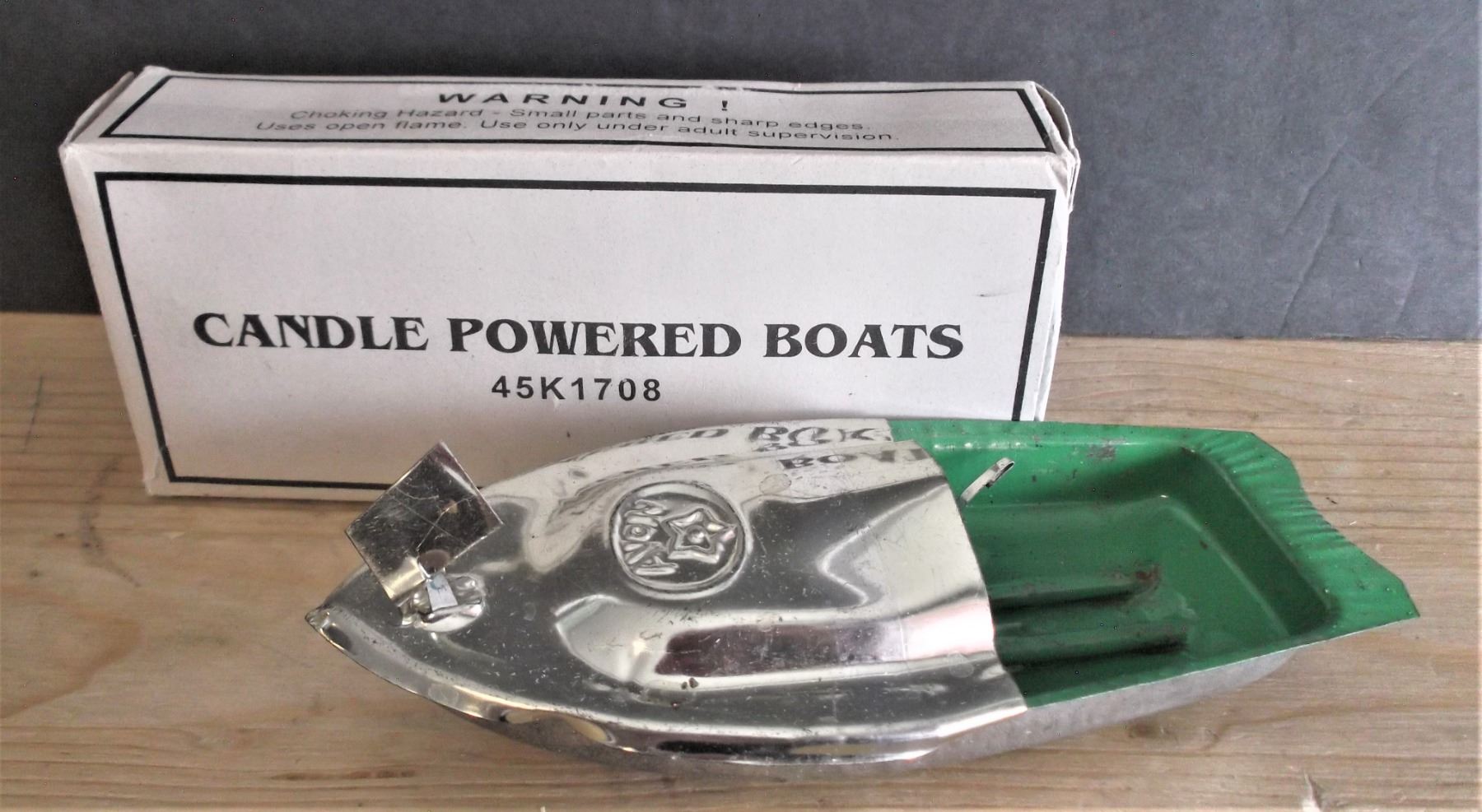Candle Powered Tin Toy Boat