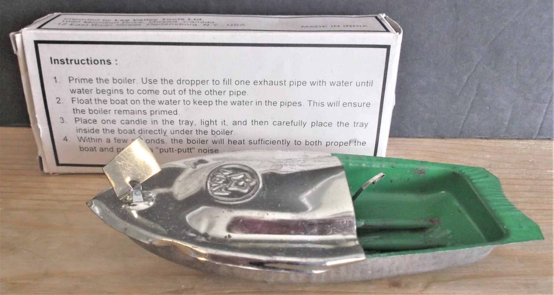 Candle Powered Tin Toy Boat