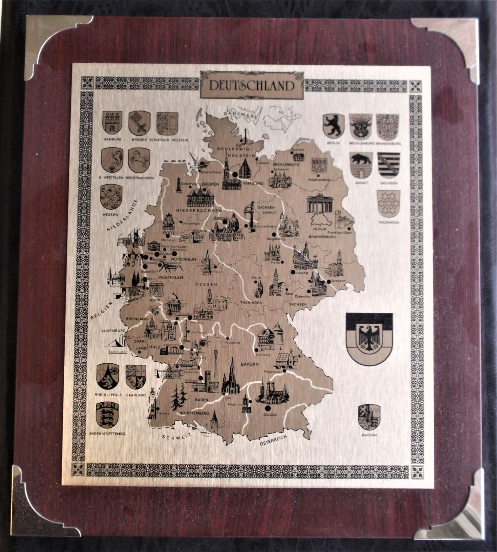 Map of Germany Plaque