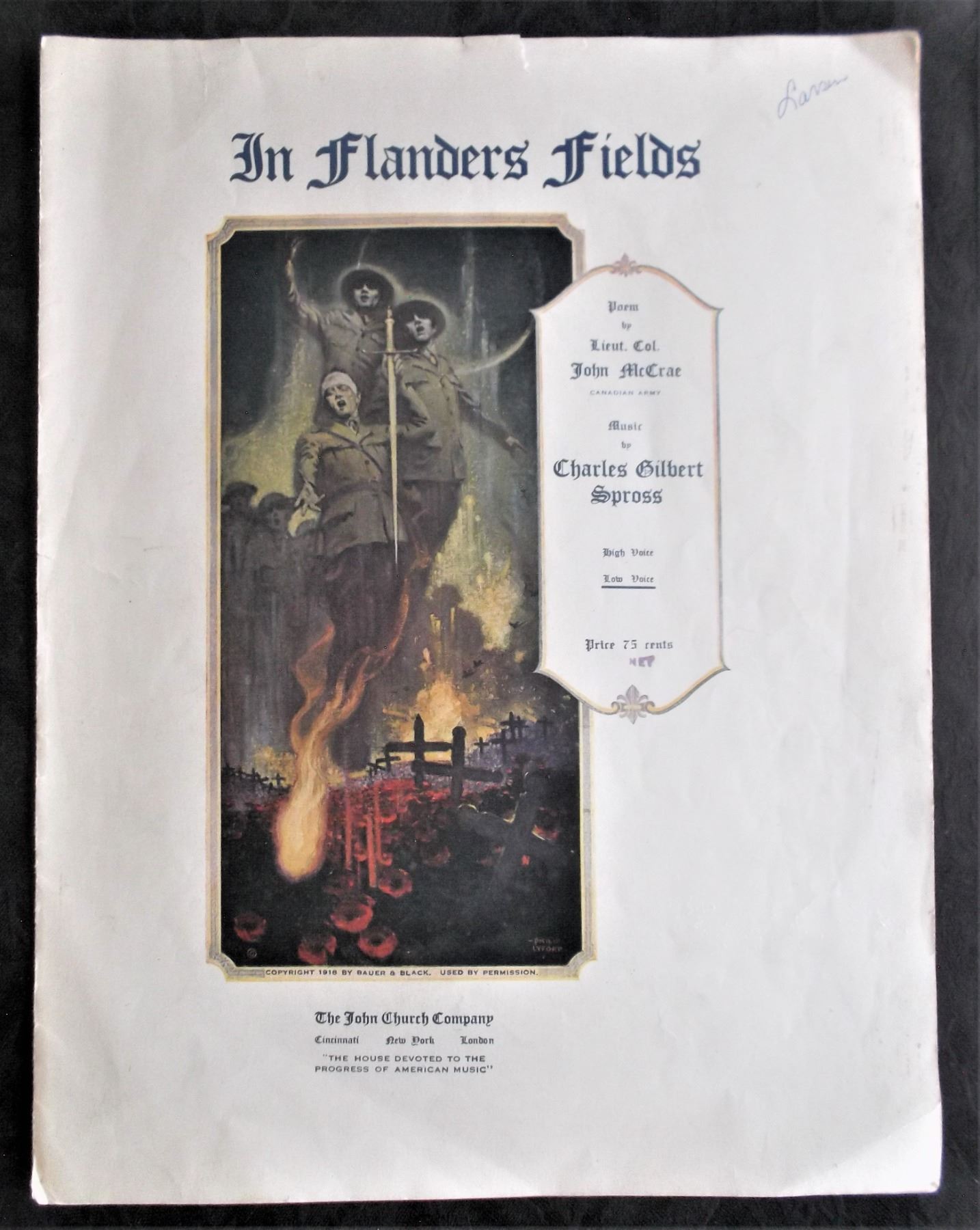 In Flanders Fields - Sheet Music - No Date