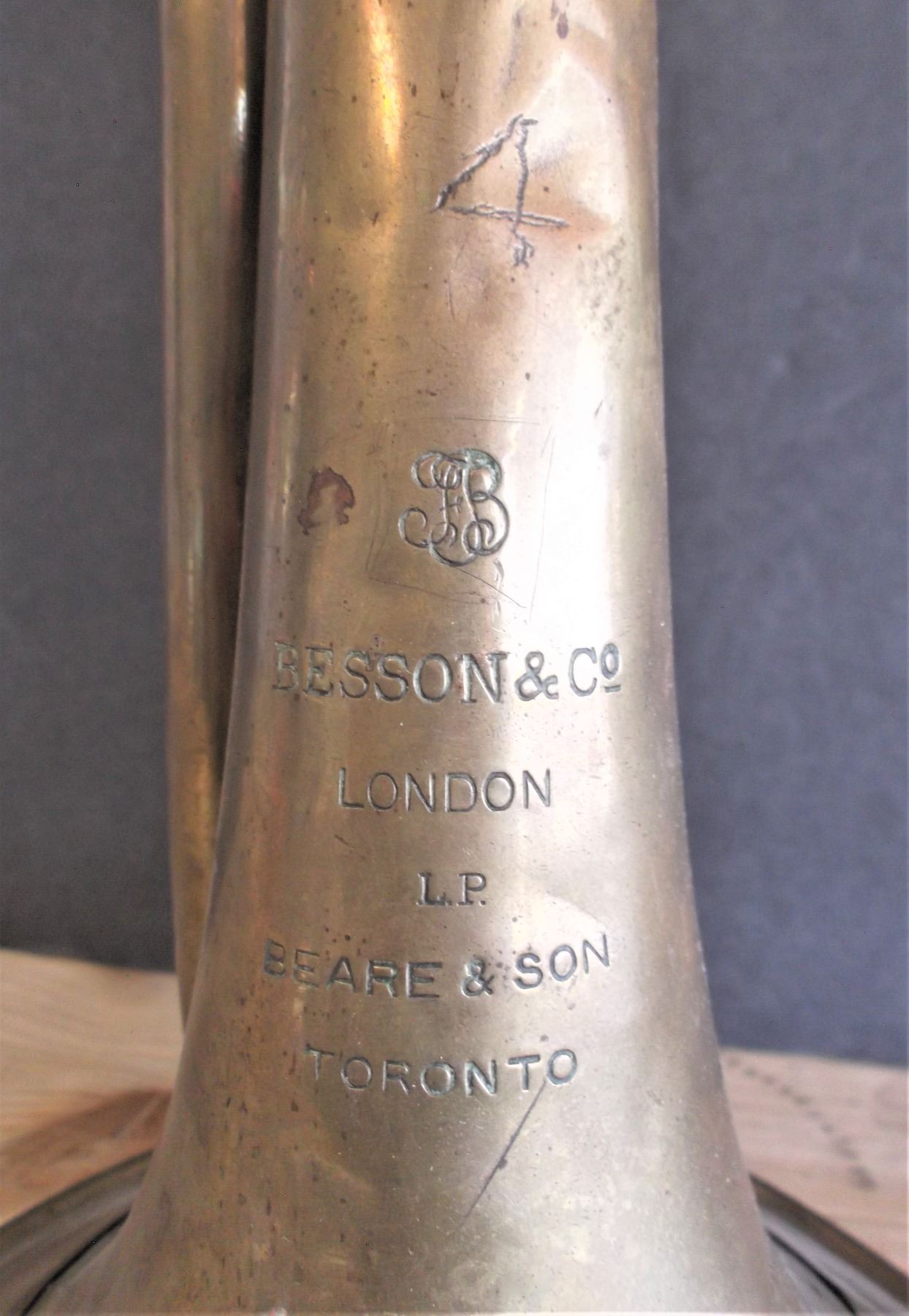 Vintage Besson Bugle Horn