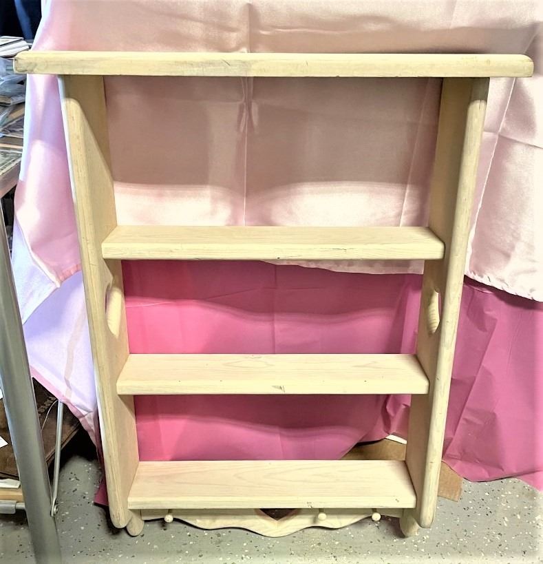 Wooden Shelf with Heart Cut out