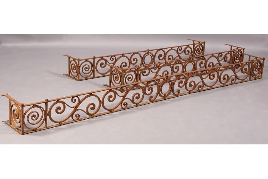 GROUP 3 WROUGHT IRON PLANTER BOX FRONTS GARDEN