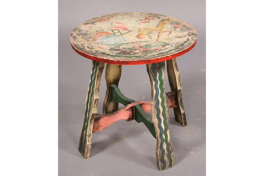 4 PIECES PETER HUNT PAINTED FURNITURE DESK TABLE