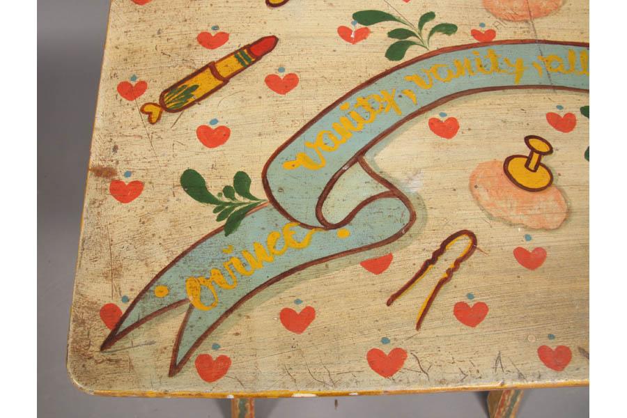 4 PIECES PETER HUNT PAINTED FURNITURE DESK TABLE