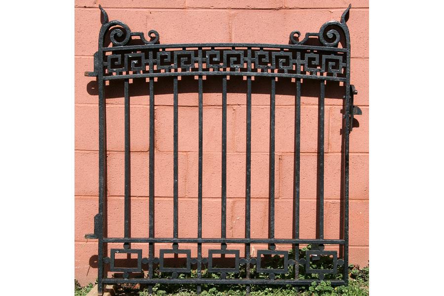 NEOCLASSICAL IRON GATE GREEK KEY GARDEN