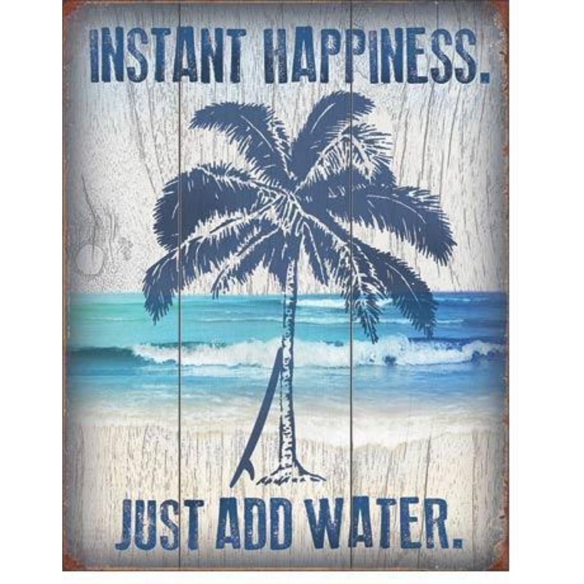 "Instant Happiness" Palm Tree Beach House Sign