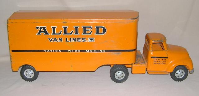 1955 Tonka Allied Van Lines Truck & Trailer