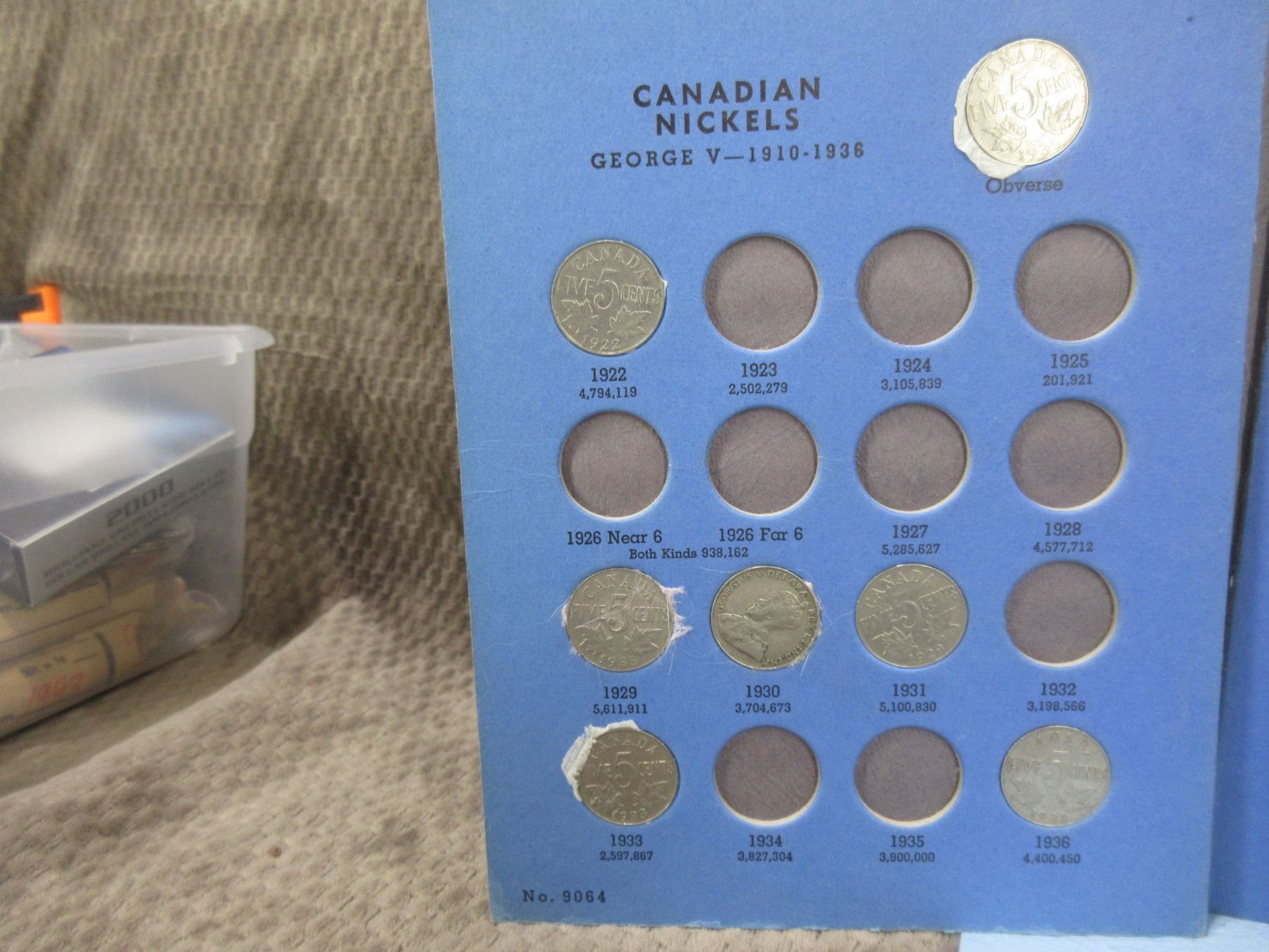 Canadian Nickel Collection 1922 To 1960 35 Nickels Total Canadian Nickel Collection 1922 To 1960 35 Nickels Total