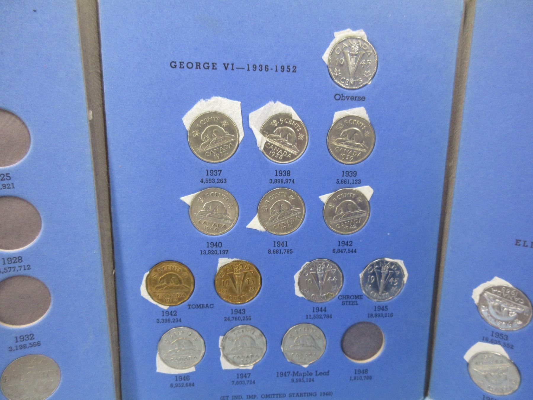 Canadian Nickel Collection 1922 To 1960 35 Nickels Total canadian-nickel-collection-1922-to-1960-35-nickels-total