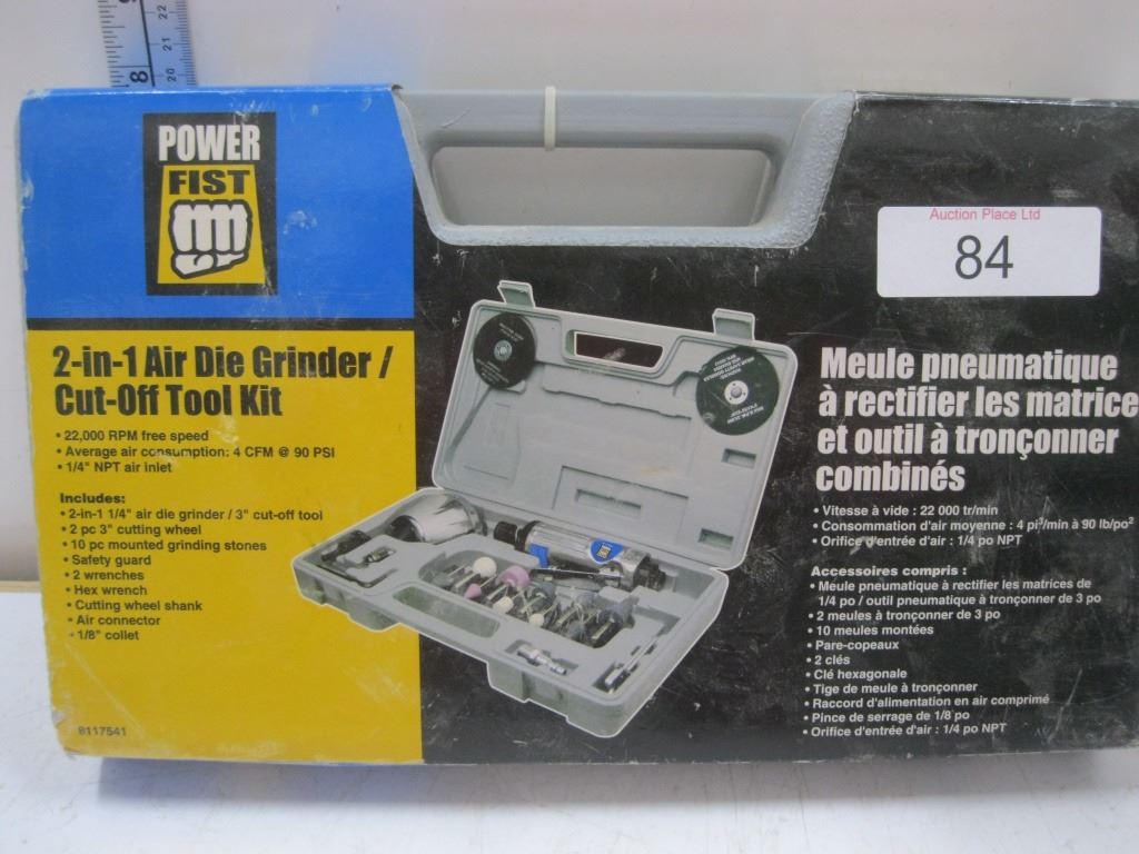 Power Fist Air Grinder Cut Off Tool Kit
