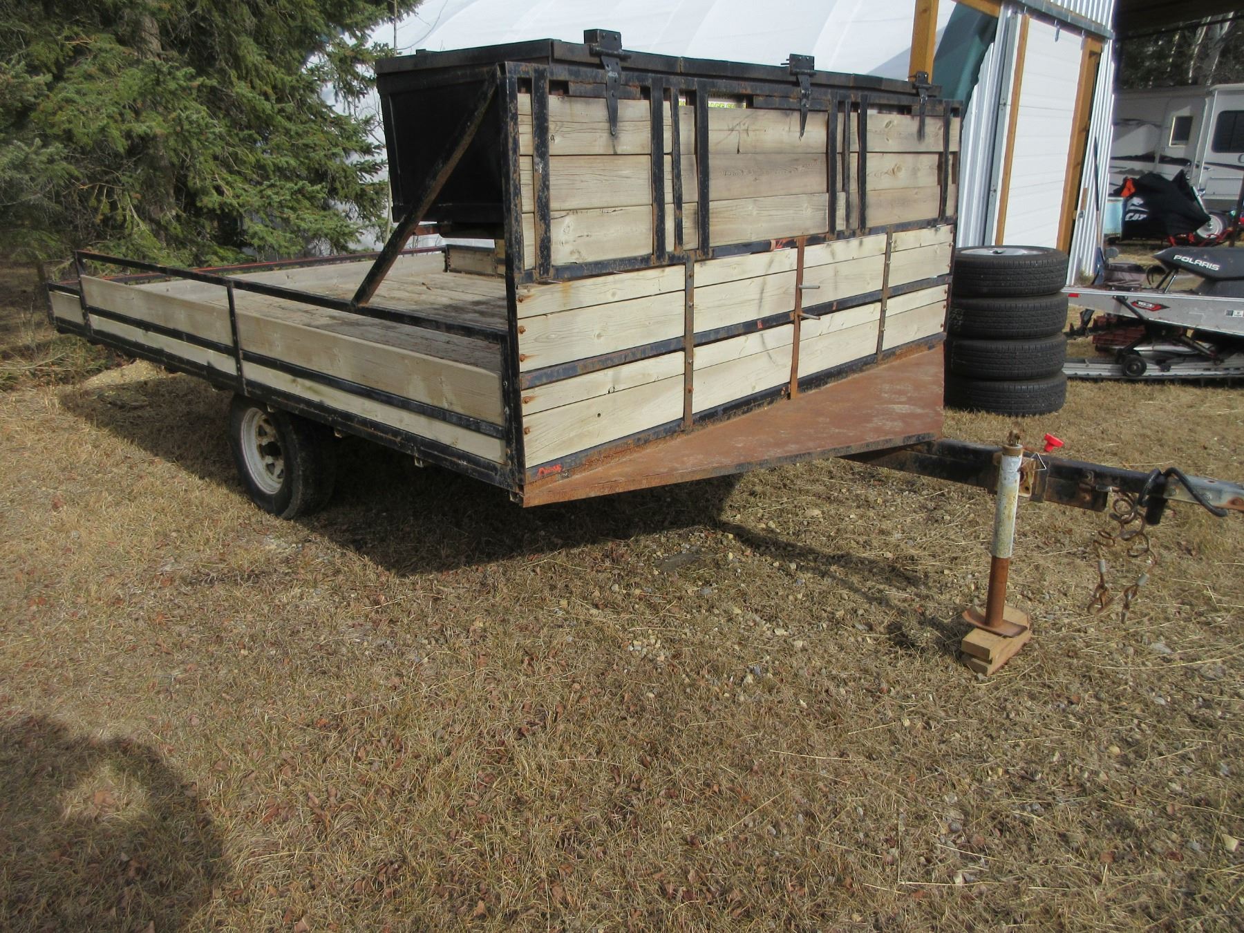 1991 HOMEMADE 8.4' X 11'10" UTILITY SLED TRAILER