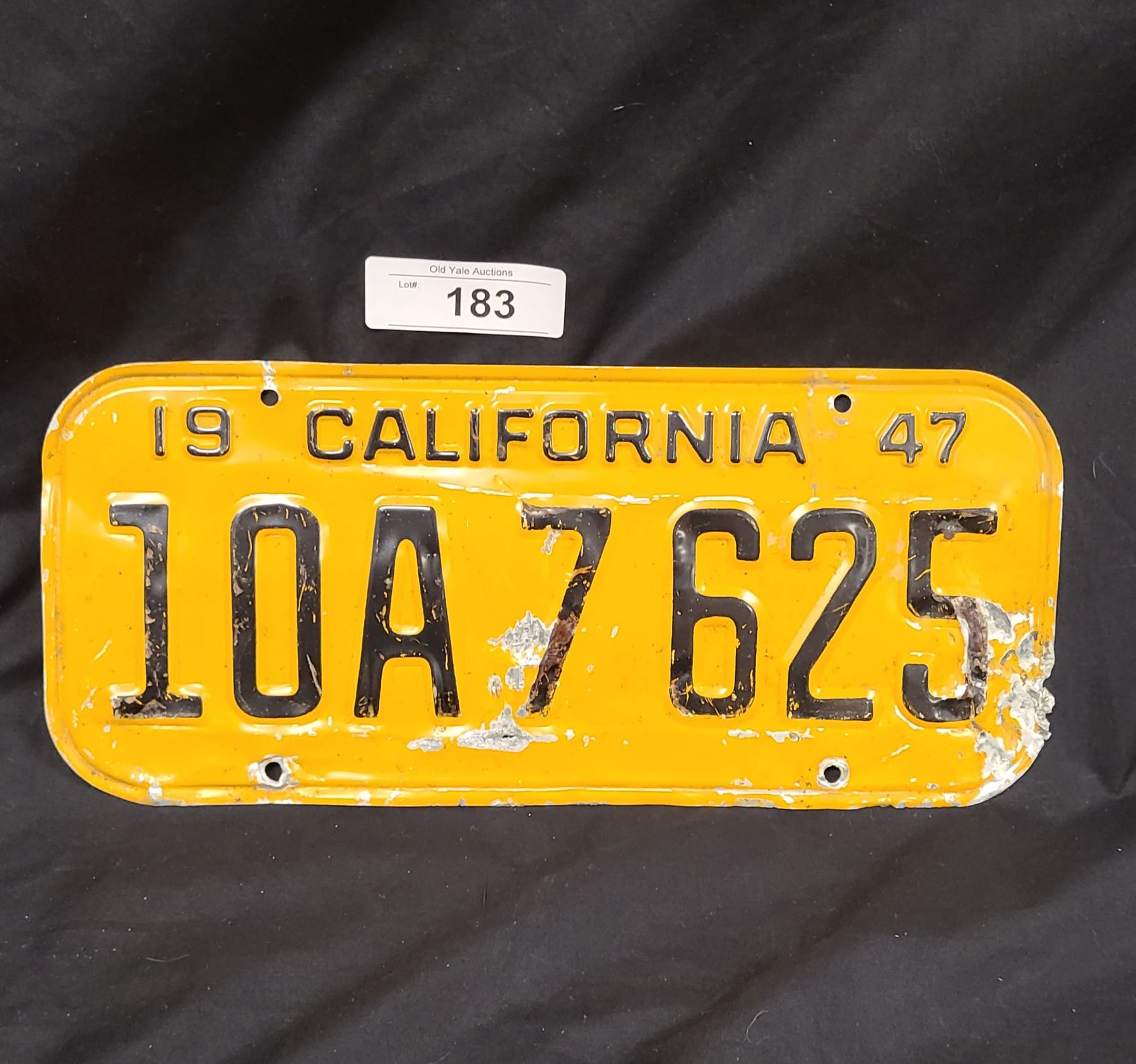 1947 CALIFORNIA LICENSE PLATE