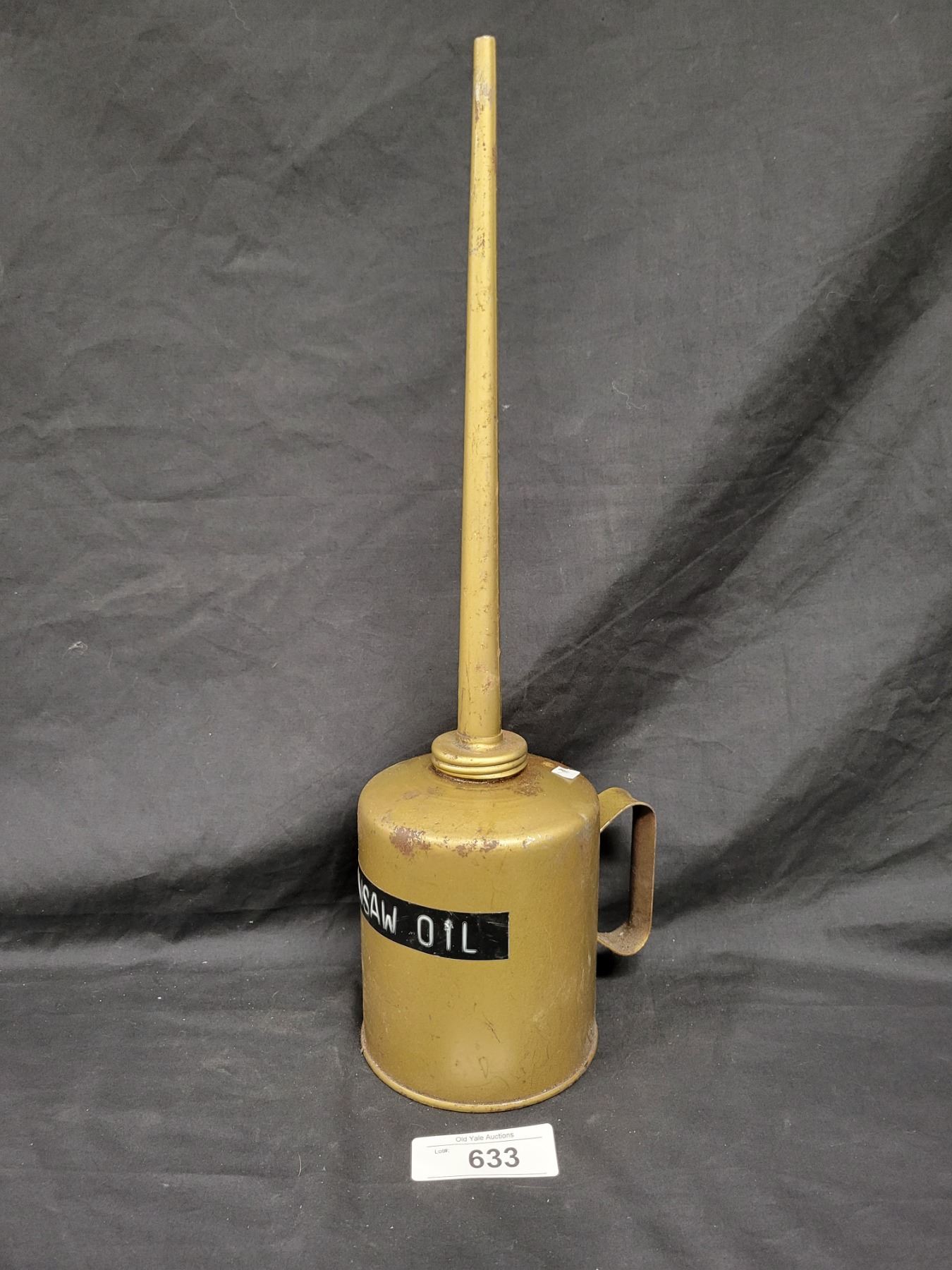 LARGE ANTIQUE CHAINSAW HAND OILER