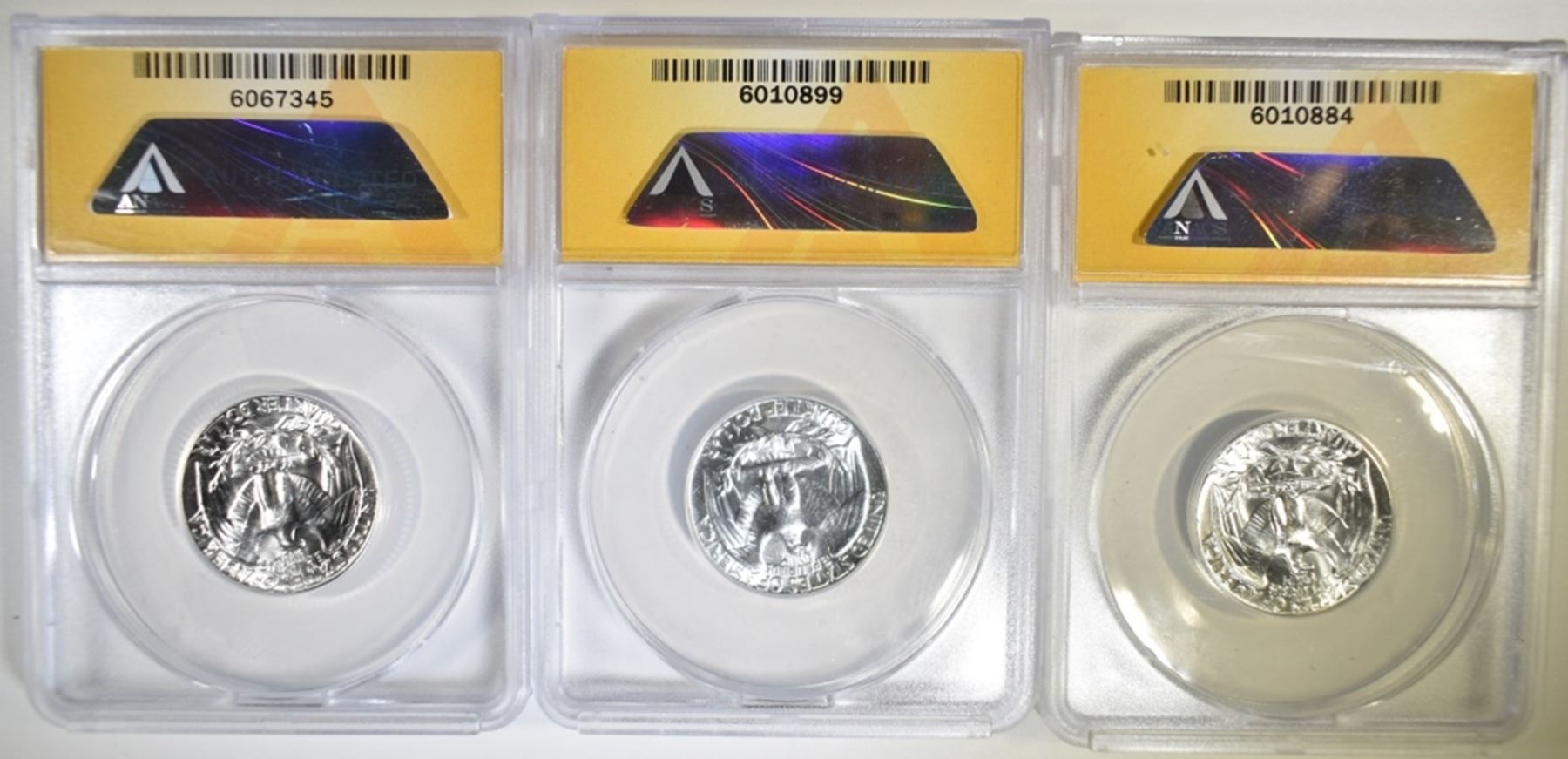 3 WASHINGTON QUARTERS TYPE B REVERSE FS-901 ANACS